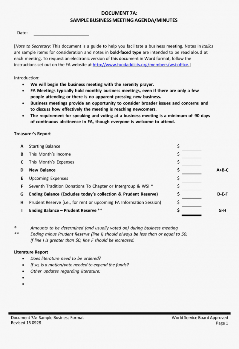 Template For Business Meeting Agenda Template For Business Meeting Agenda