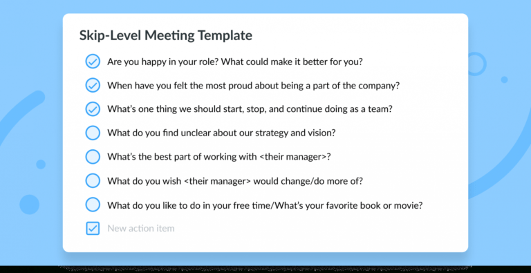 Sample Skiplevel Meetings Top 7 Questions & Best Practices [Free Grade ...