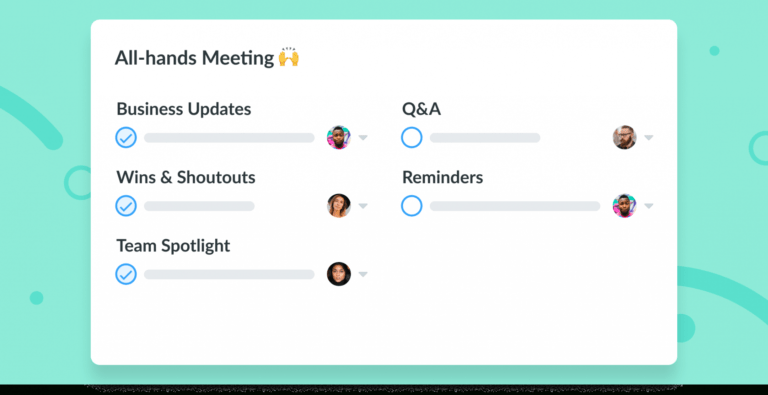 Free Allhands Meeting Agenda Template Foster A Culture Of All Hands ...