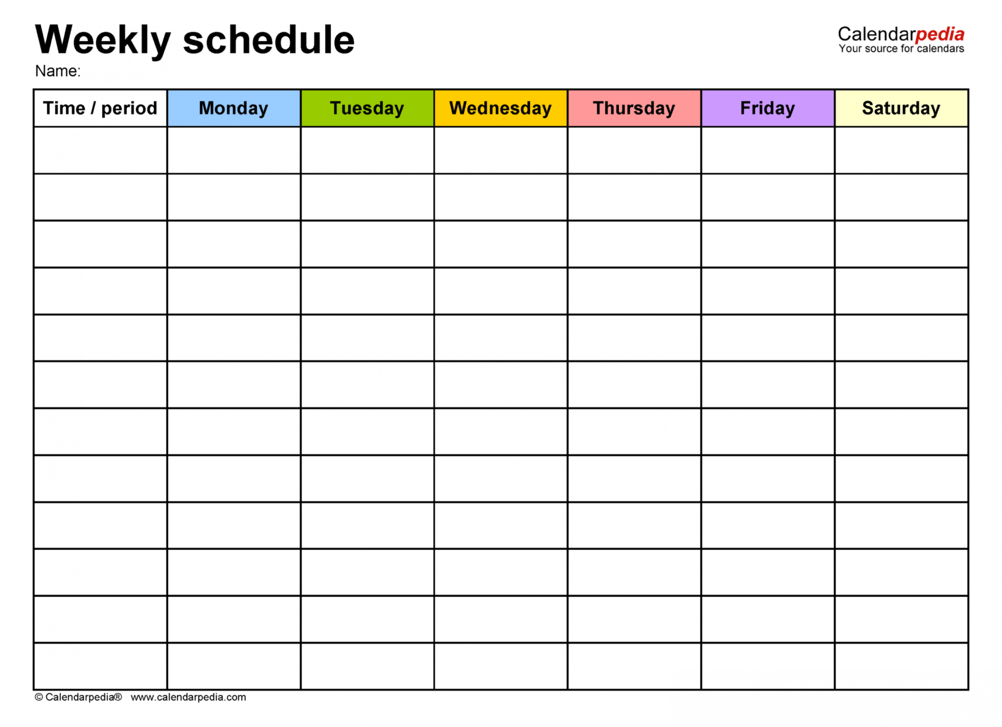 Sample Free Weekly Schedule Templates For Word 18 Templates Agenda ...