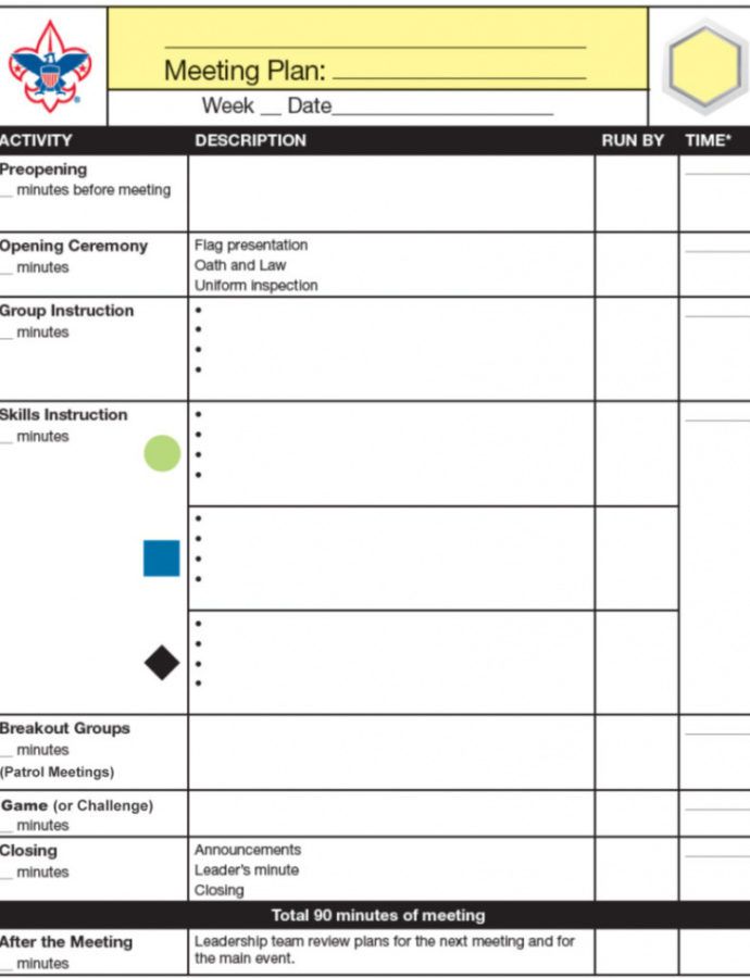 Scout Committee Meeting Agenda Template