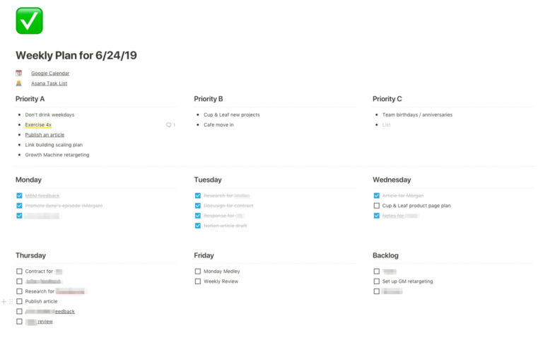 Sample How To Use Notion To Set Track And Hit Your Goals Nat Weekly ...