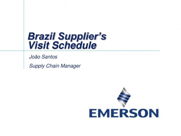 Printable Ppt Brazil Supplier's Visit Schedule Powerpoint Supplier ...