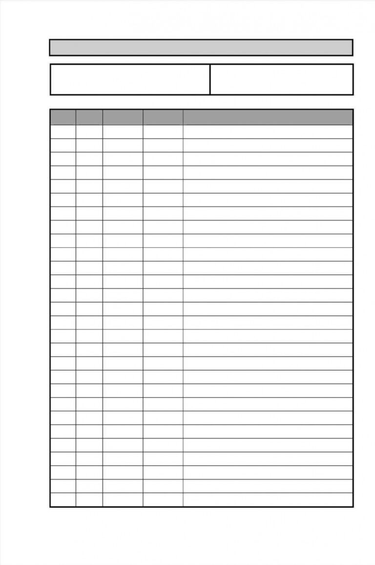 Printable Restaurant Reservation Log Template Sample Templates ...