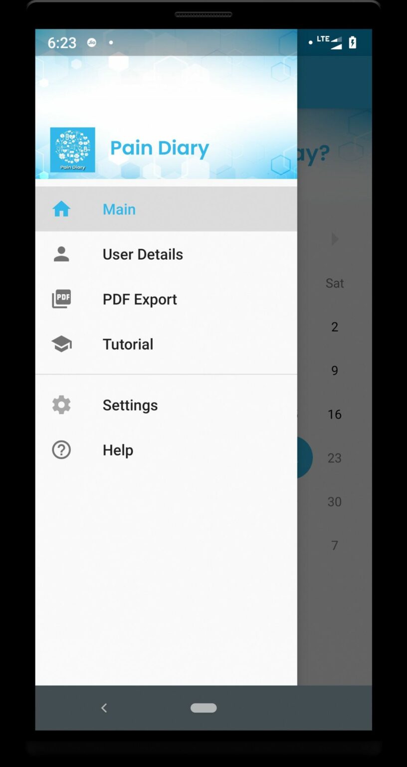 Medical Pain Diary Android App Template By Pain Log Template Example ...