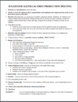 Sample Free 10 Production Meeting Agenda Examples & Templates Examples ...