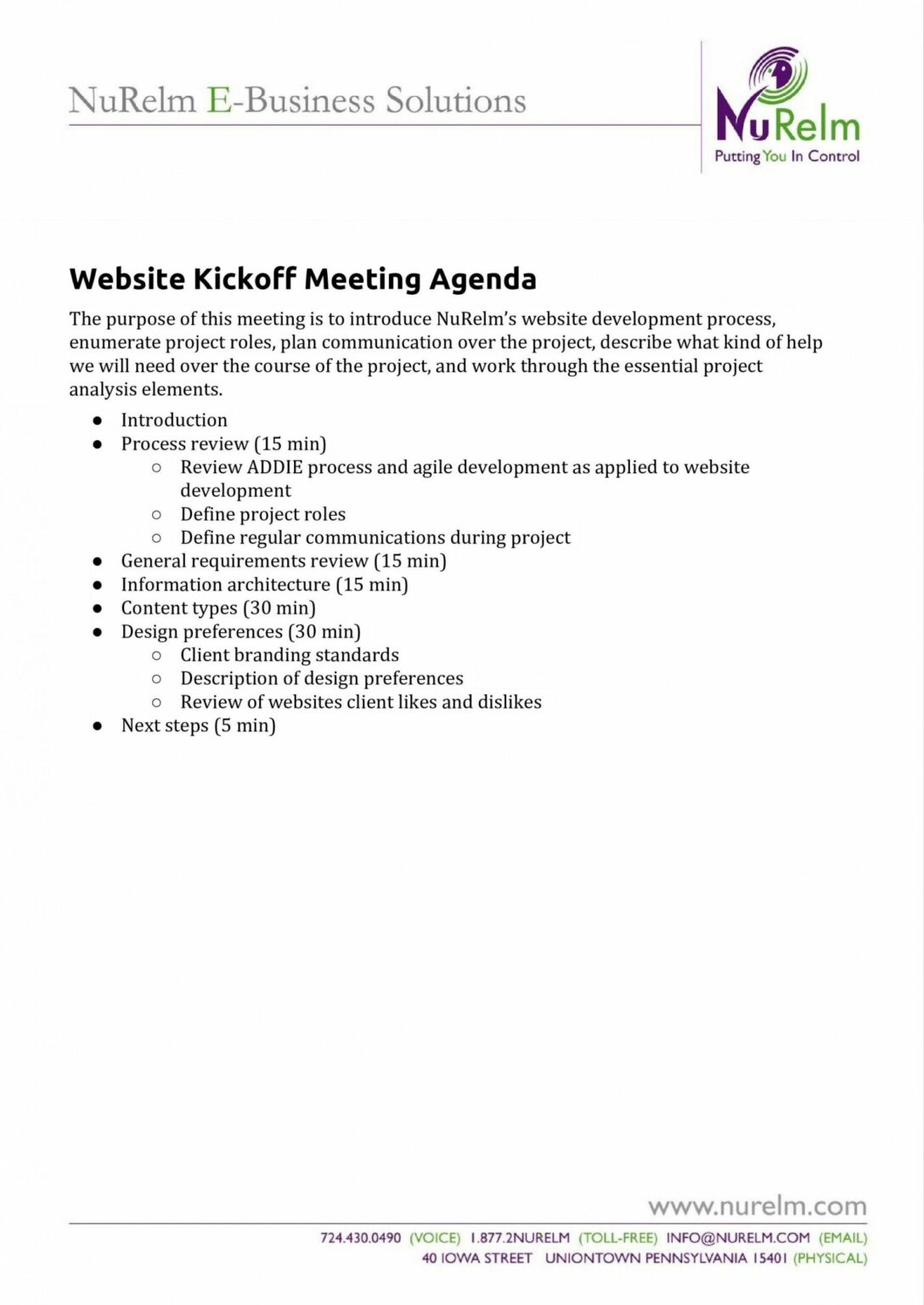 Sample Kick Off Meeting Template ~ Addictionary Construction Project ...