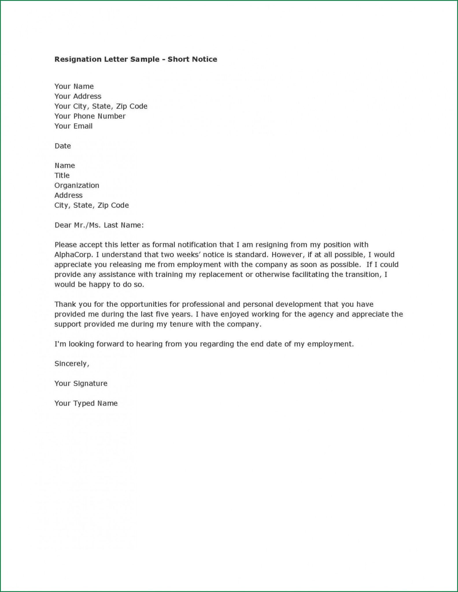 Ceo Resignation Press Release Template