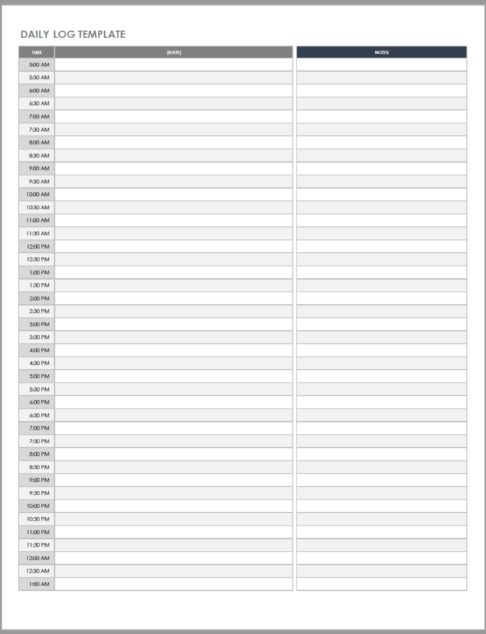 Aircraft Log Book Template