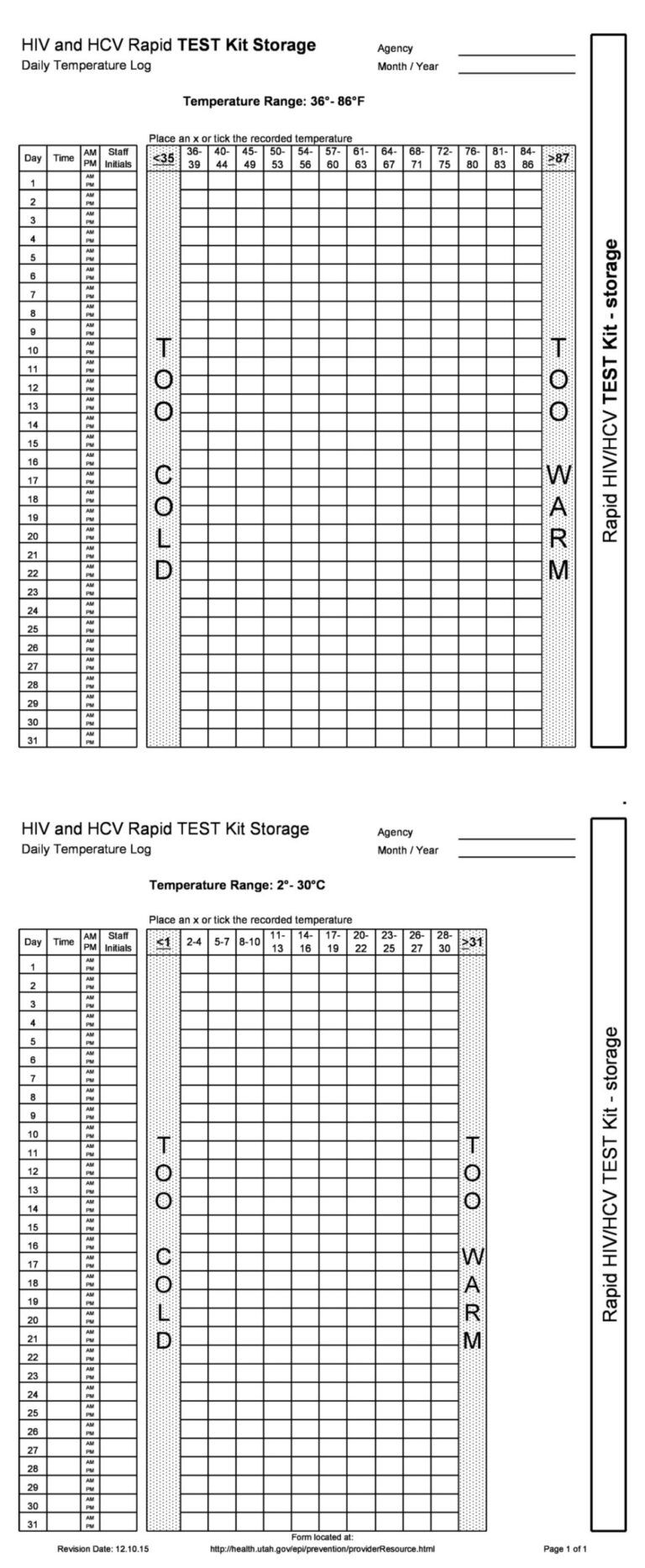 Free Custom Water Temperature Log Template Doc Sample | Wssufoundation