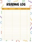 June Reading Log Template
