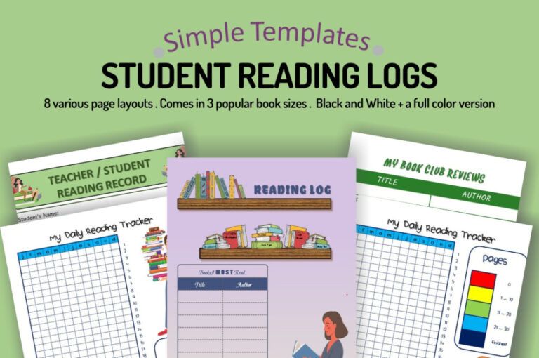 Editable Classroom Reading Log Template Excel Sample | Wssufoundation