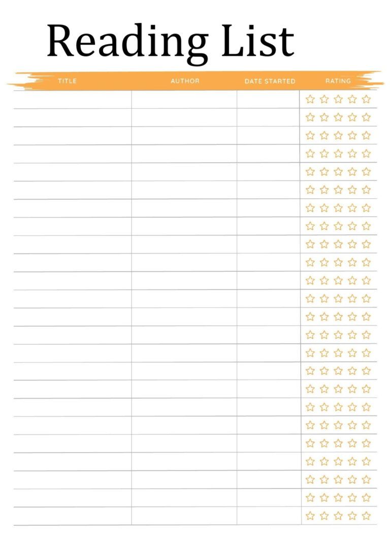 Free Editable July Reading Log Template Word | Wssufoundation
