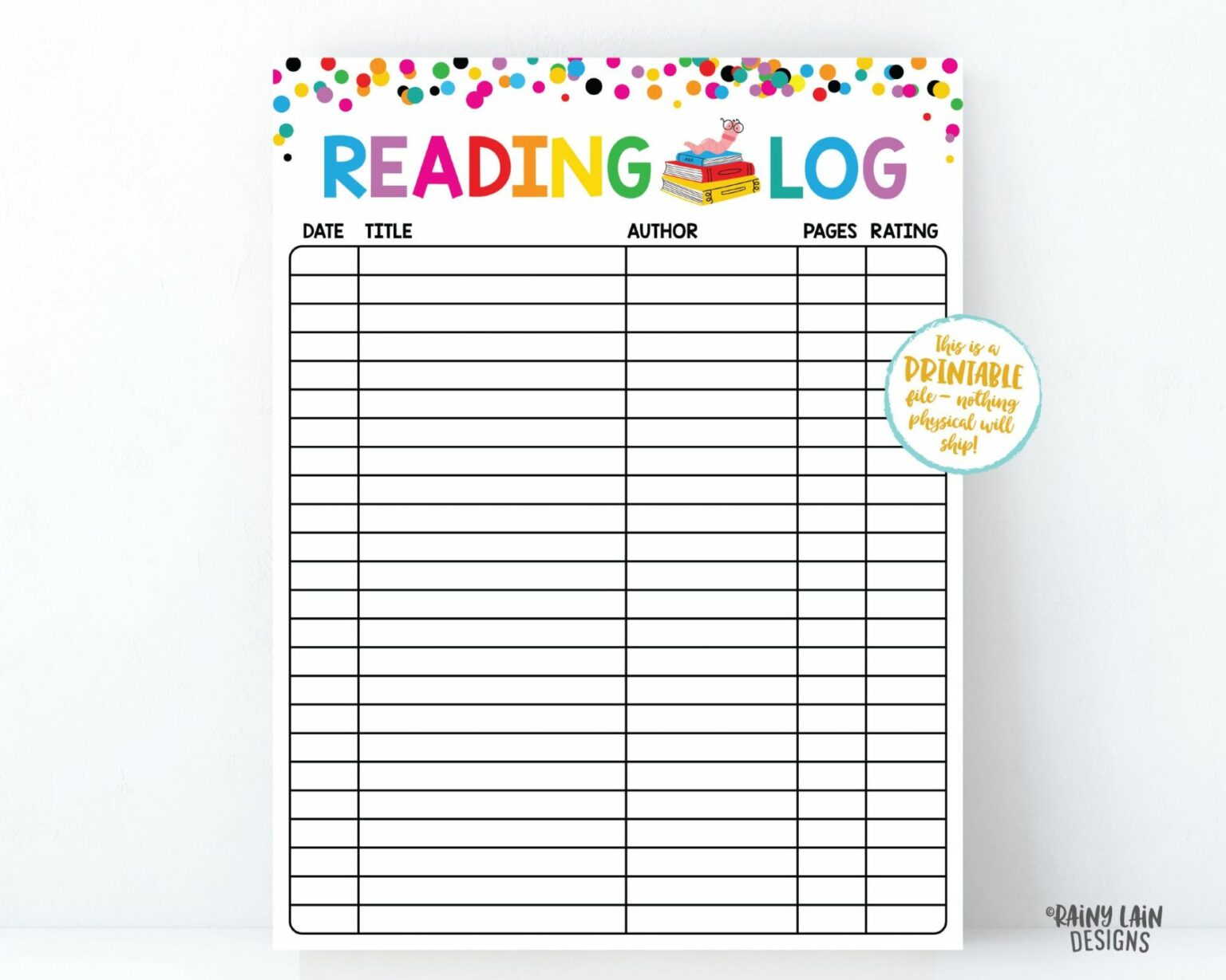 Free Editable Kindergarten Reading Log Template PDF Sample | Wssufoundation