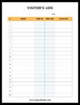 Roof Access Log Template