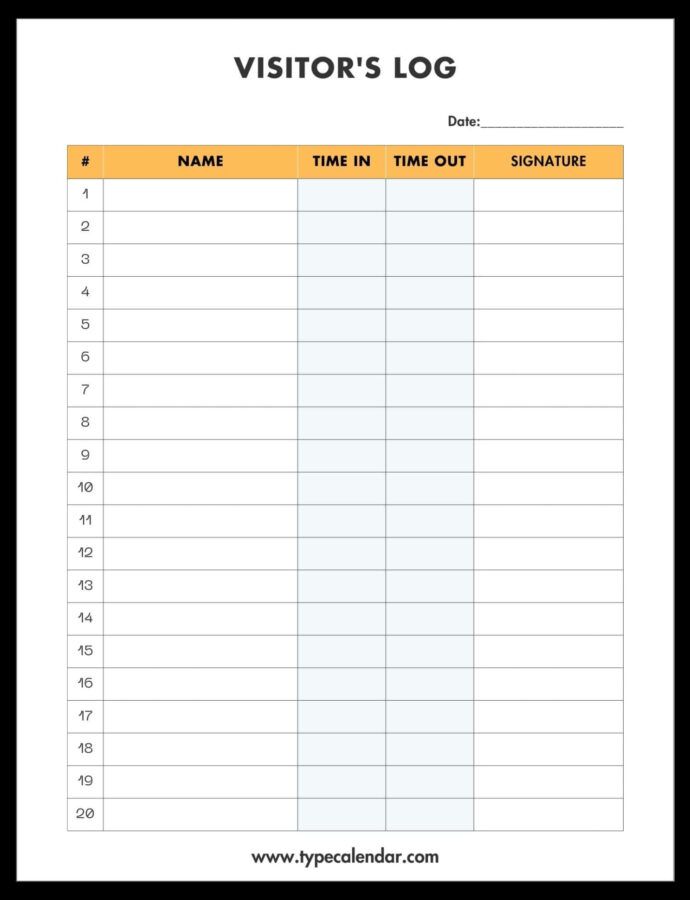 Middle School Reading Log Template