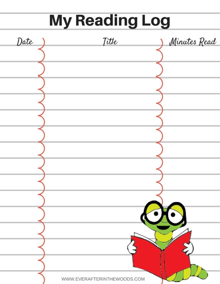 Printable Weekly Reading Log Template Word Sample | Wssufoundation