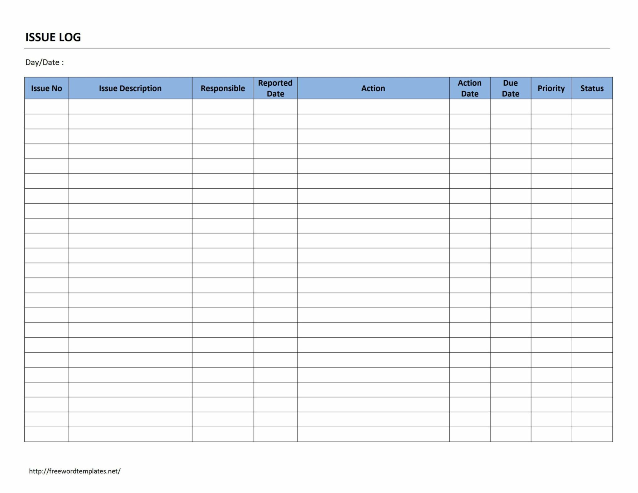 Custom Quality Control Log Template Word | Wssufoundation