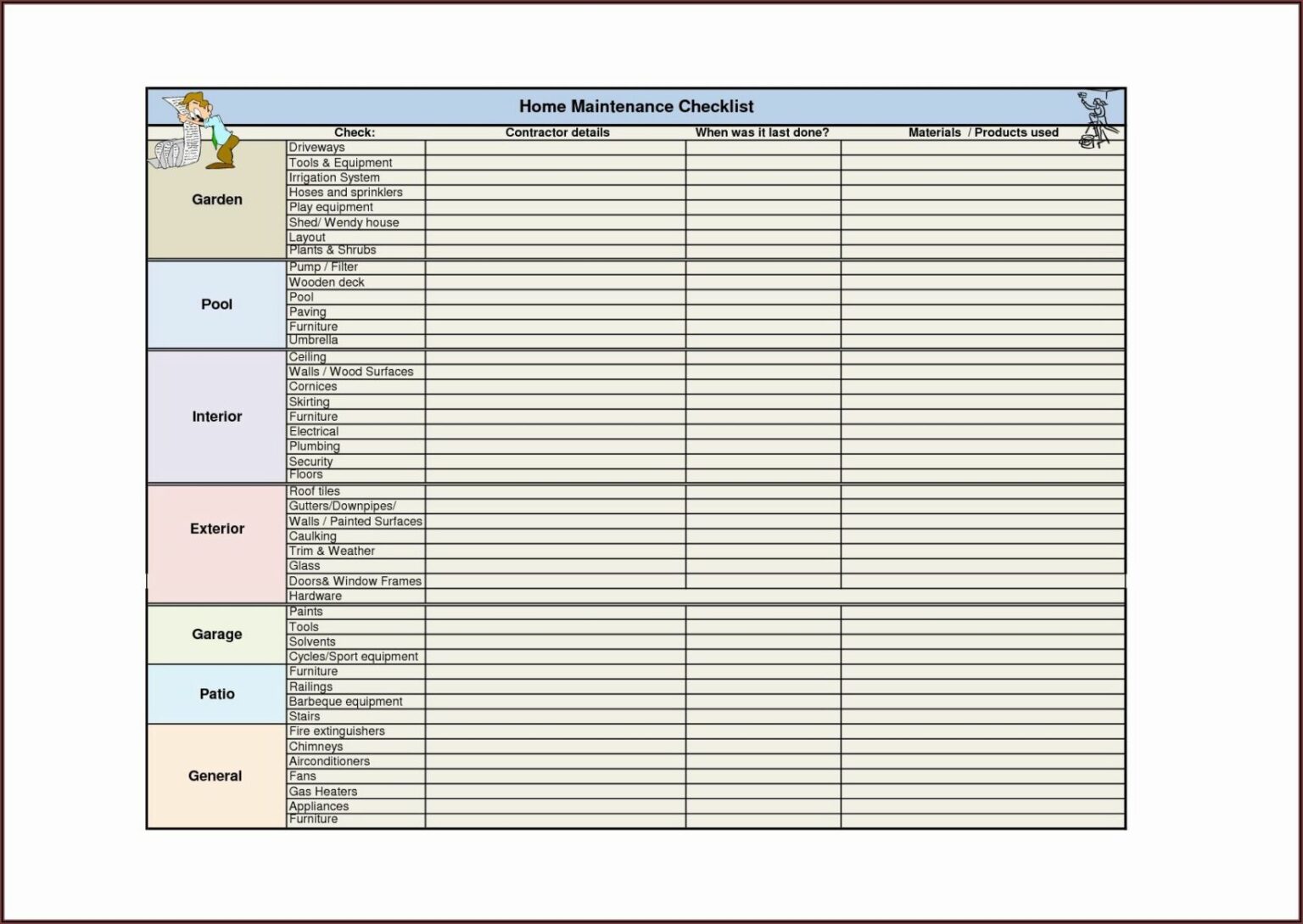 Hotel Maintenance Log Template