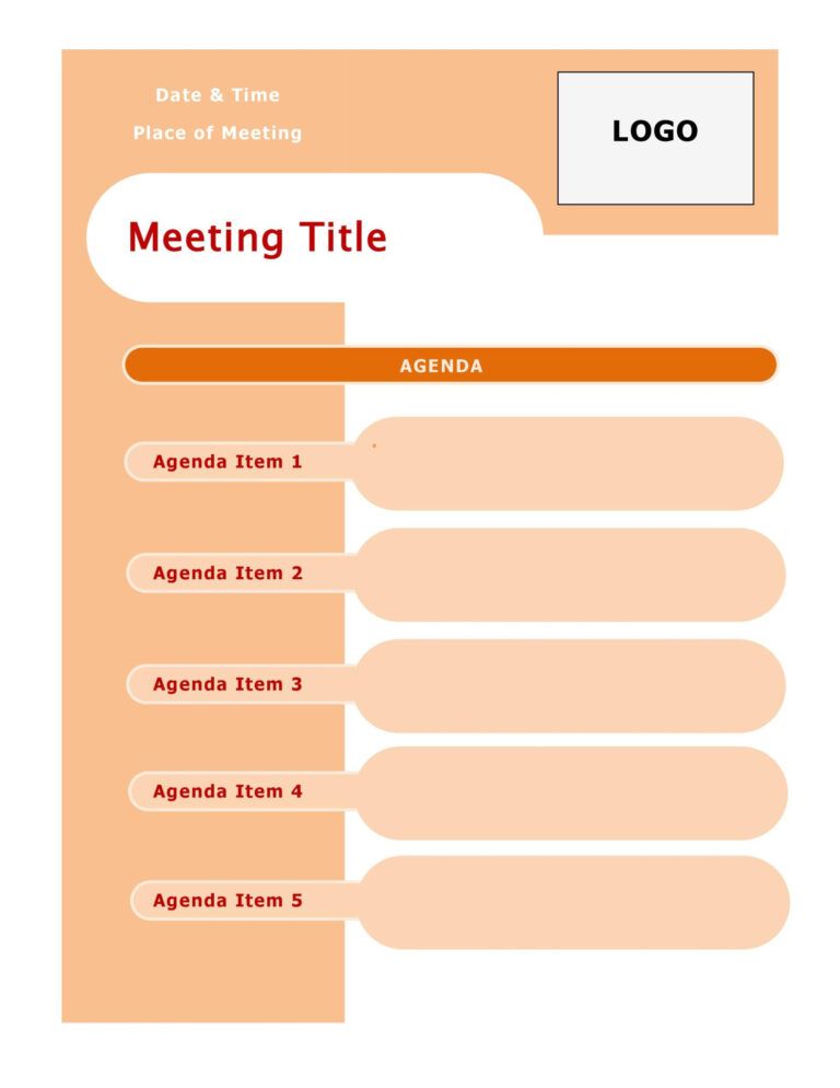 Team Outing Agenda Template