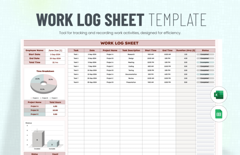 Blank Machine Downtime Log Template Sample | Wssufoundation