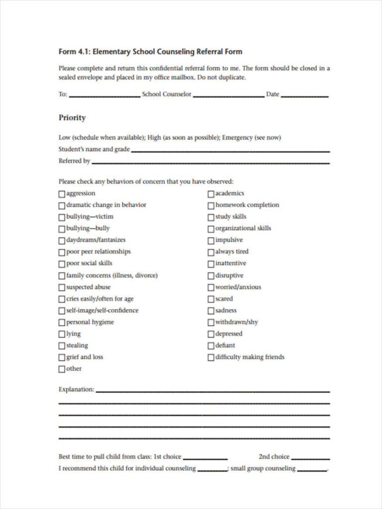 Custom School Counselor Log Template PDF Sample | Wssufoundation