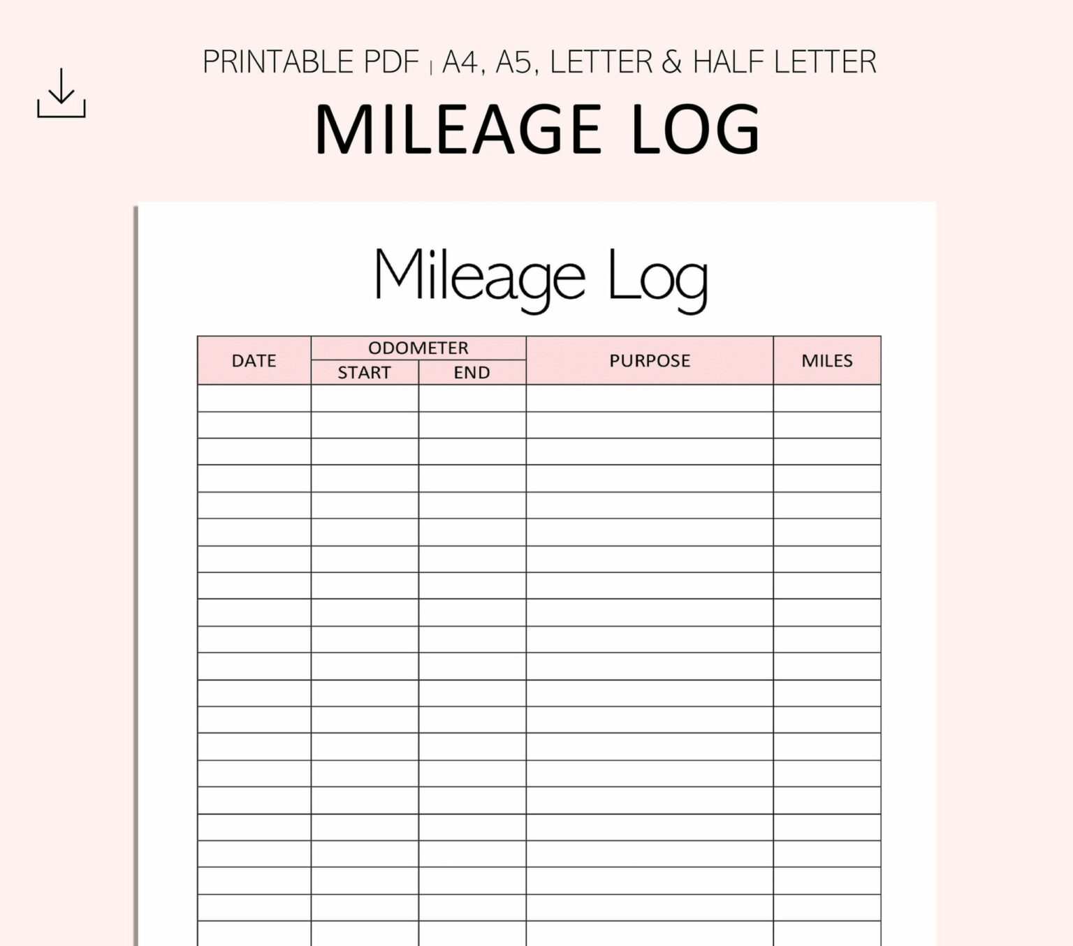 Free Weekly Mileage Log Template Word Sample | Wssufoundation